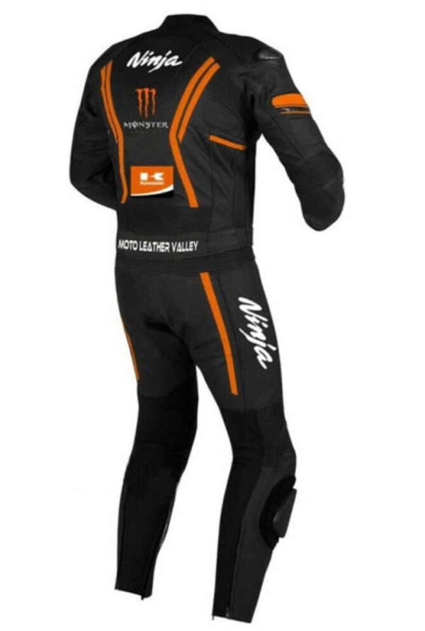KAWASAKI NINJA MONSTER MEN MOTORCYCLE LEATHER RACING SUIT – Gear Hikes ...