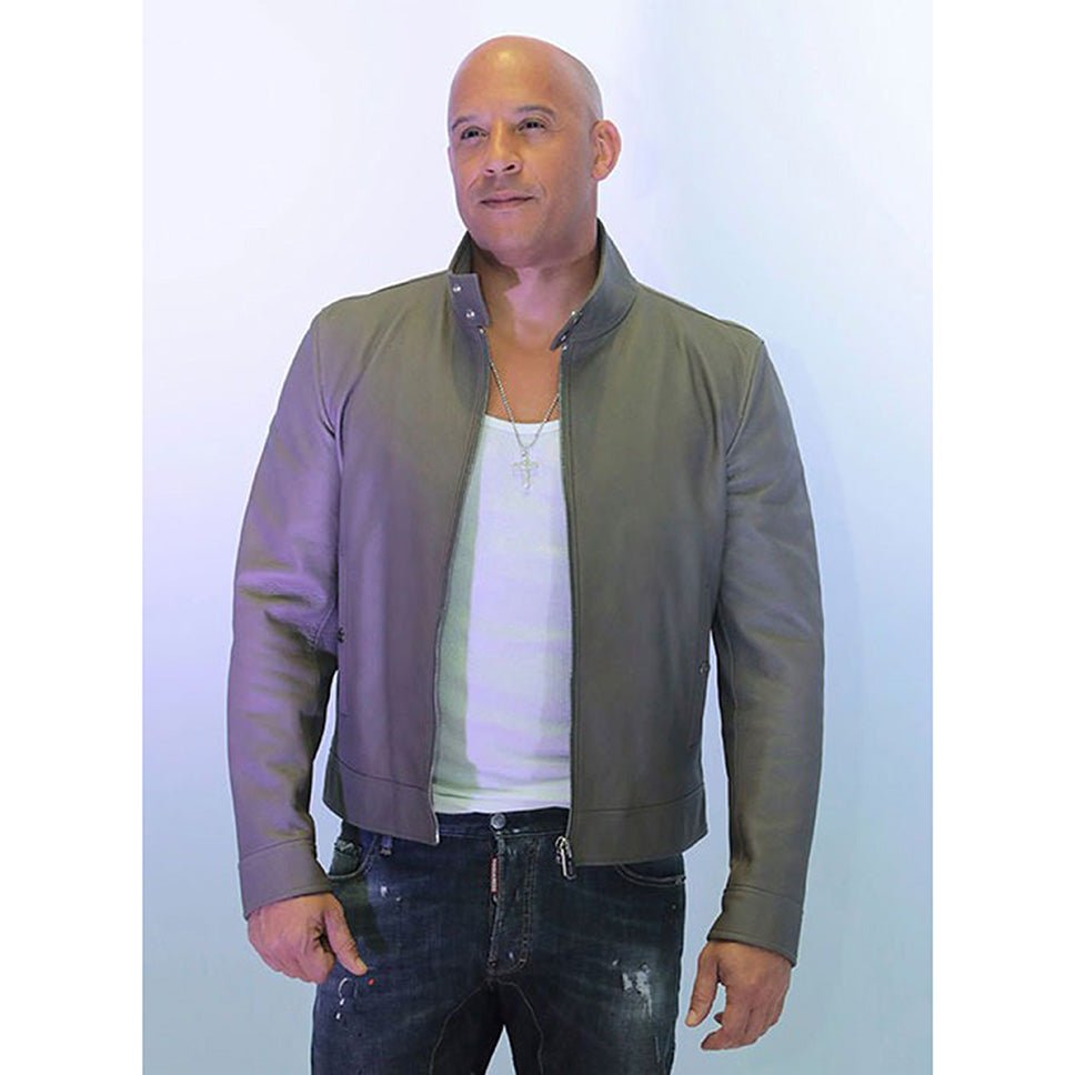 Vin Diesel Genuine Leather Jacket Gray - Gear Hikes Team